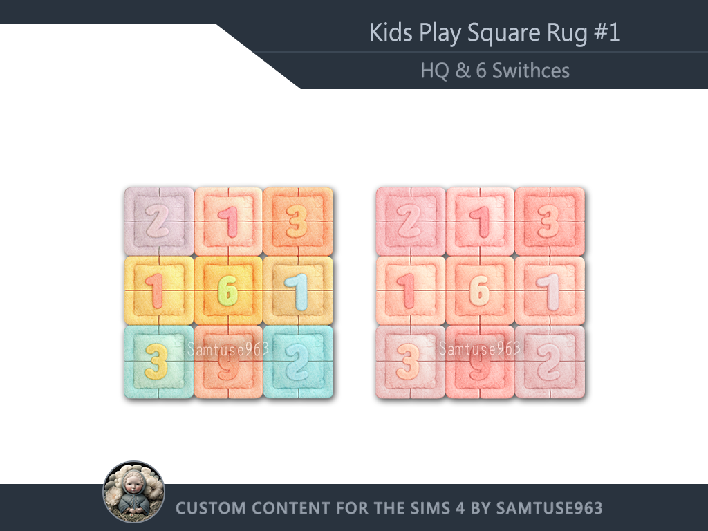 HQ Kids Play Square Dance Rug #1 Samtuse963 - The Sims 4 Build / Buy ...