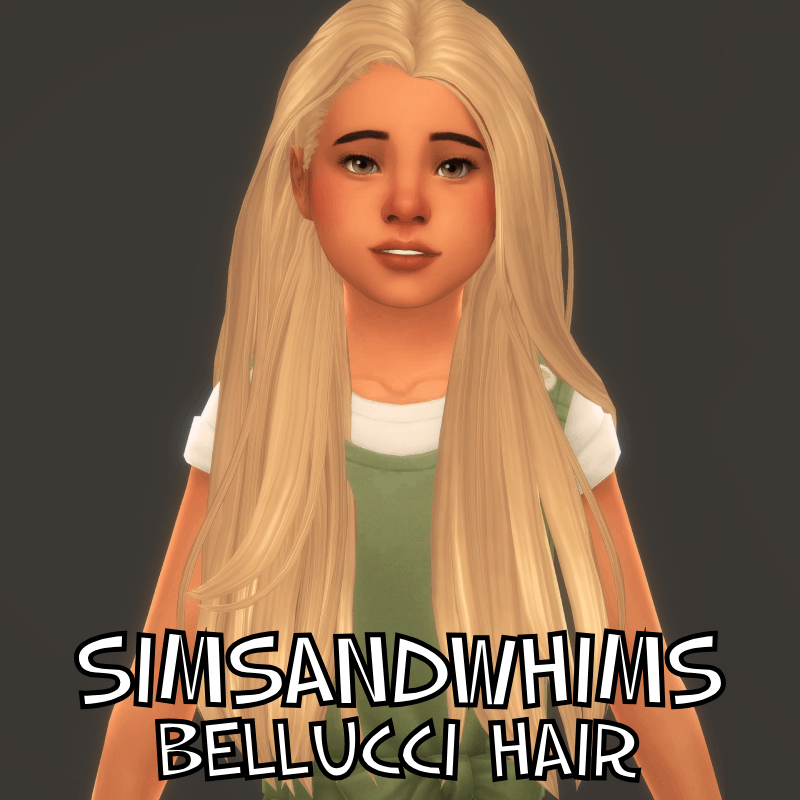 Bellucci Hair for Kids - The Sims 4 Create a Sim - CurseForge