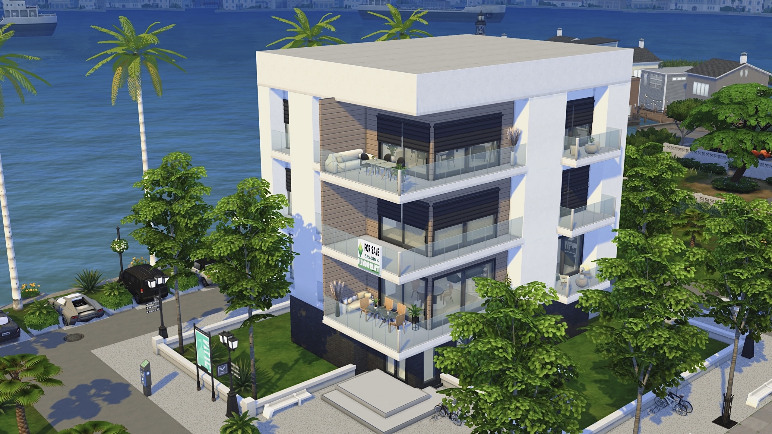 Modern Building Apartments | No CC - Gallery - The Sims 4 Rooms / Lots ...