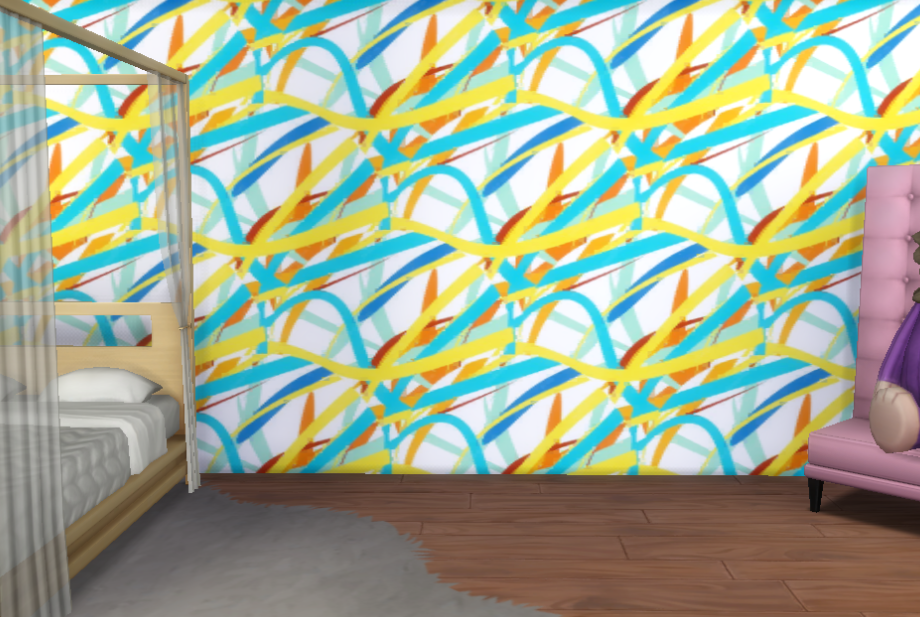Bright wallpaper set for accent walls - Basegame compatible - Gallery ...