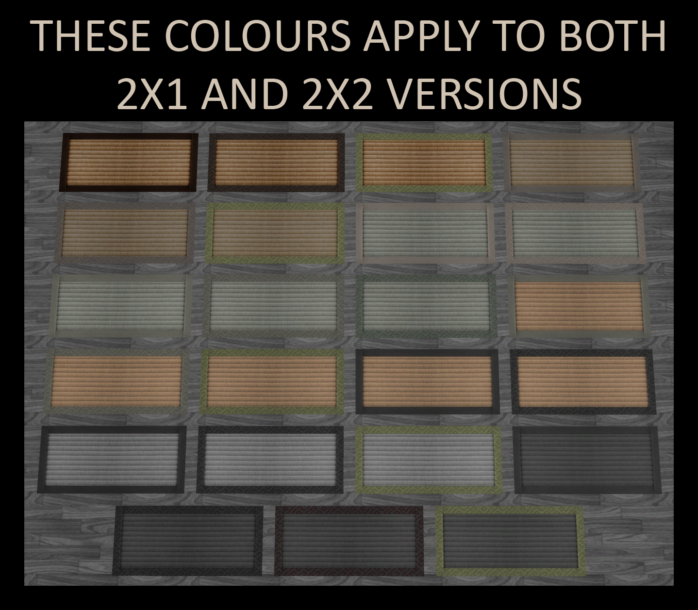 Japanese Journeys - Tatami Mats - 2X1 and 2X2 Versions - Gallery - The ...