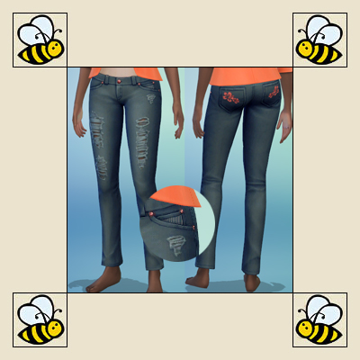 Female Pants with Flower Print - The Sims 4 Create a Sim - CurseForge