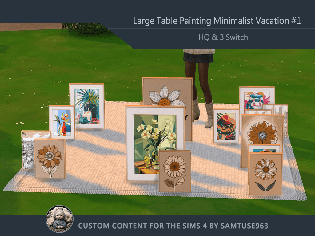 HQ Large Table Painting Minimalist Vacation #1 - The Sims 4 Build / Buy ...