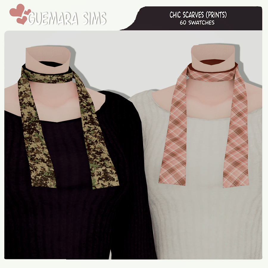 Chic Scarves (Prints) (Fixed problem with Lods!) - Gallery - The Sims 4 ...