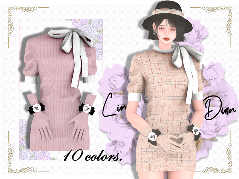 LIN-DIAN French suit and bow gloves - Gallery - The Sims 4 Create a Sim ...
