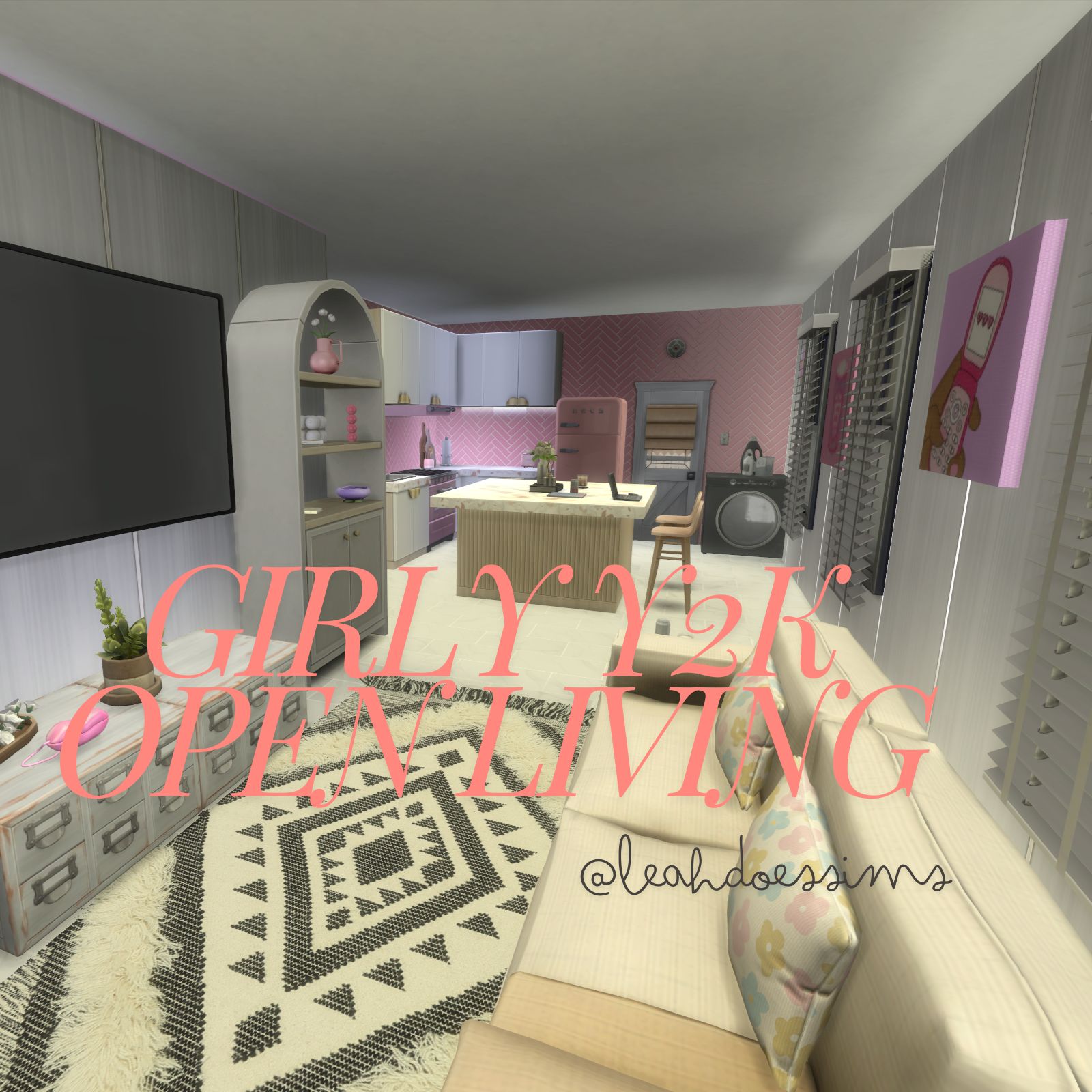 Girly Y2K open living - The Sims 4 Rooms / Lots - CurseForge