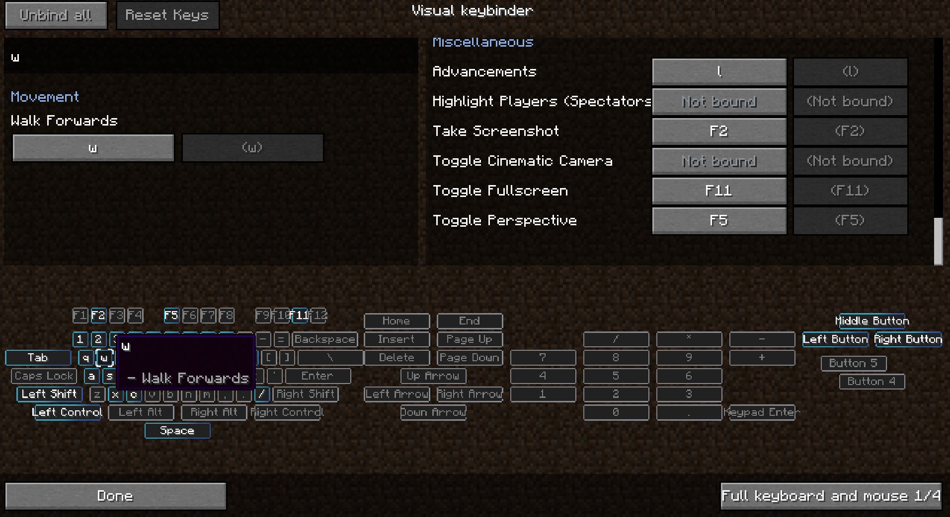 Raw's Visual keybinder - Gallery - Minecraft Mods - CurseForge