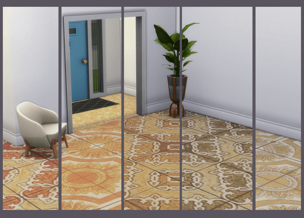 Seventies Retro Vinyl Flooring, large - The Sims 4 Build / Buy - CurseForge