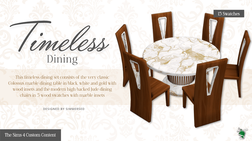 Timeless Dining Set - Gallery - The Sims 4 Build / Buy - CurseForge