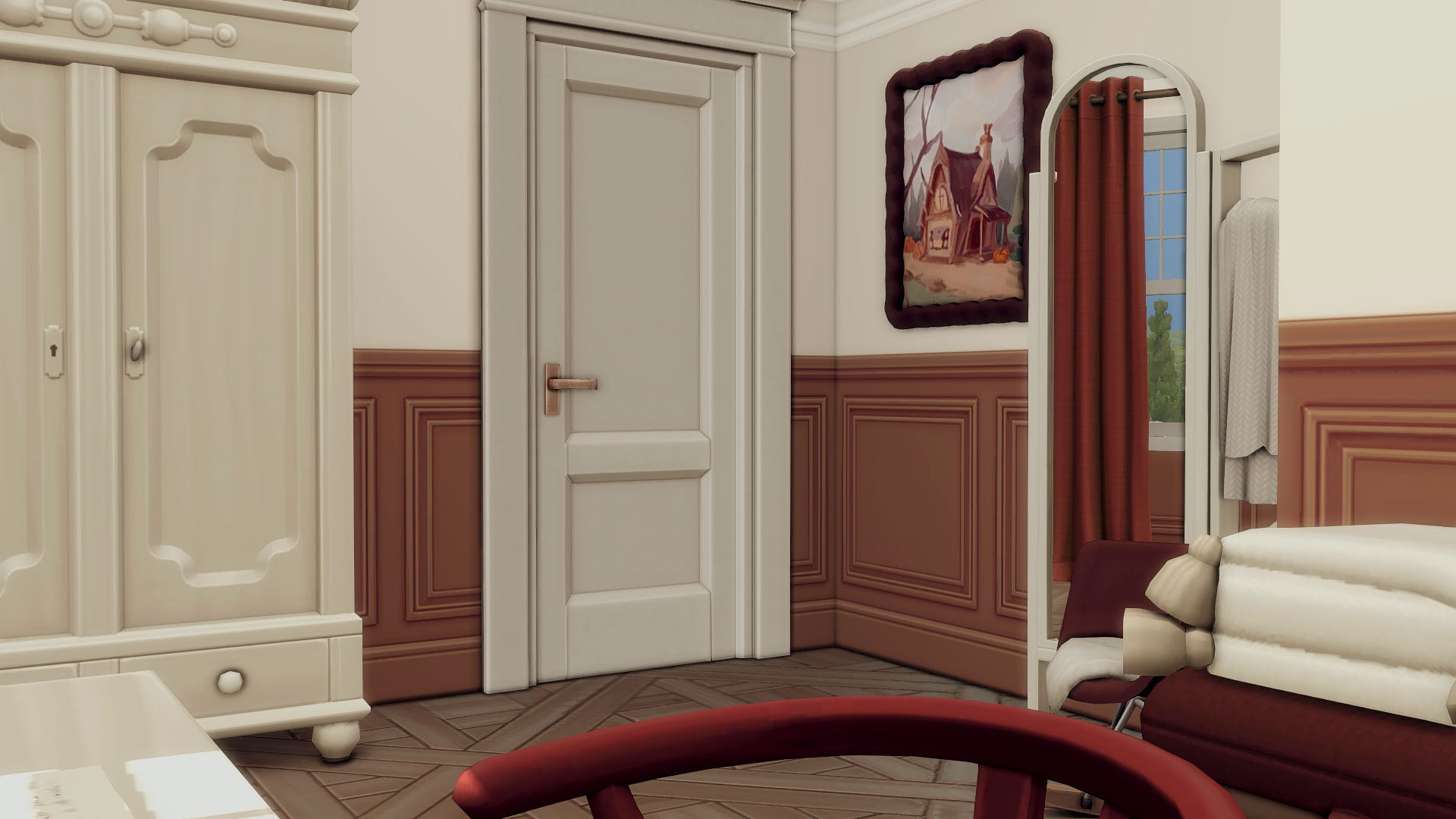 Red and White Bedroom - Gallery - The Sims 4 Rooms / Lots - CurseForge