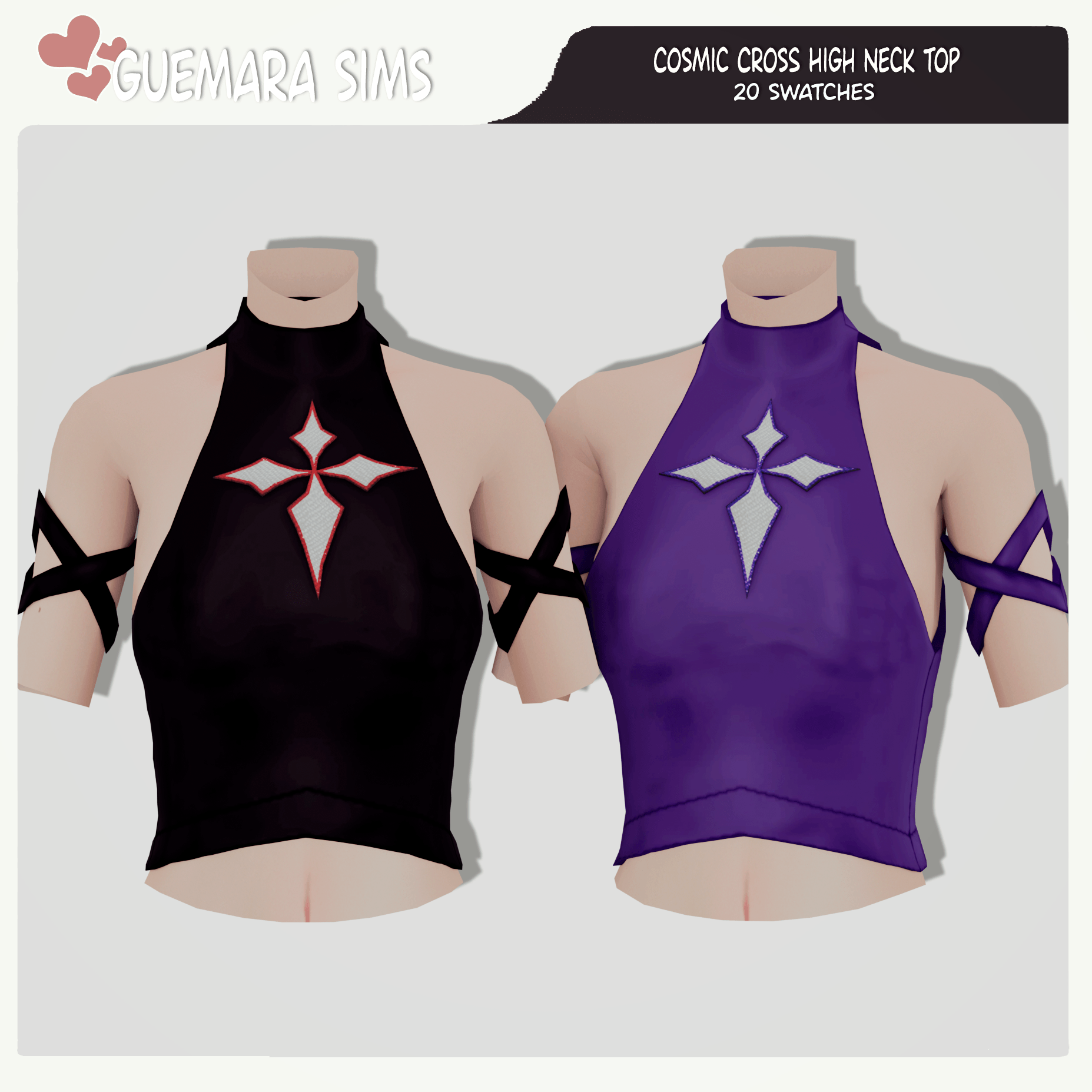 Cosmic Cross High Neck Top - Gallery - The Sims 4 Create a Sim - CurseForge