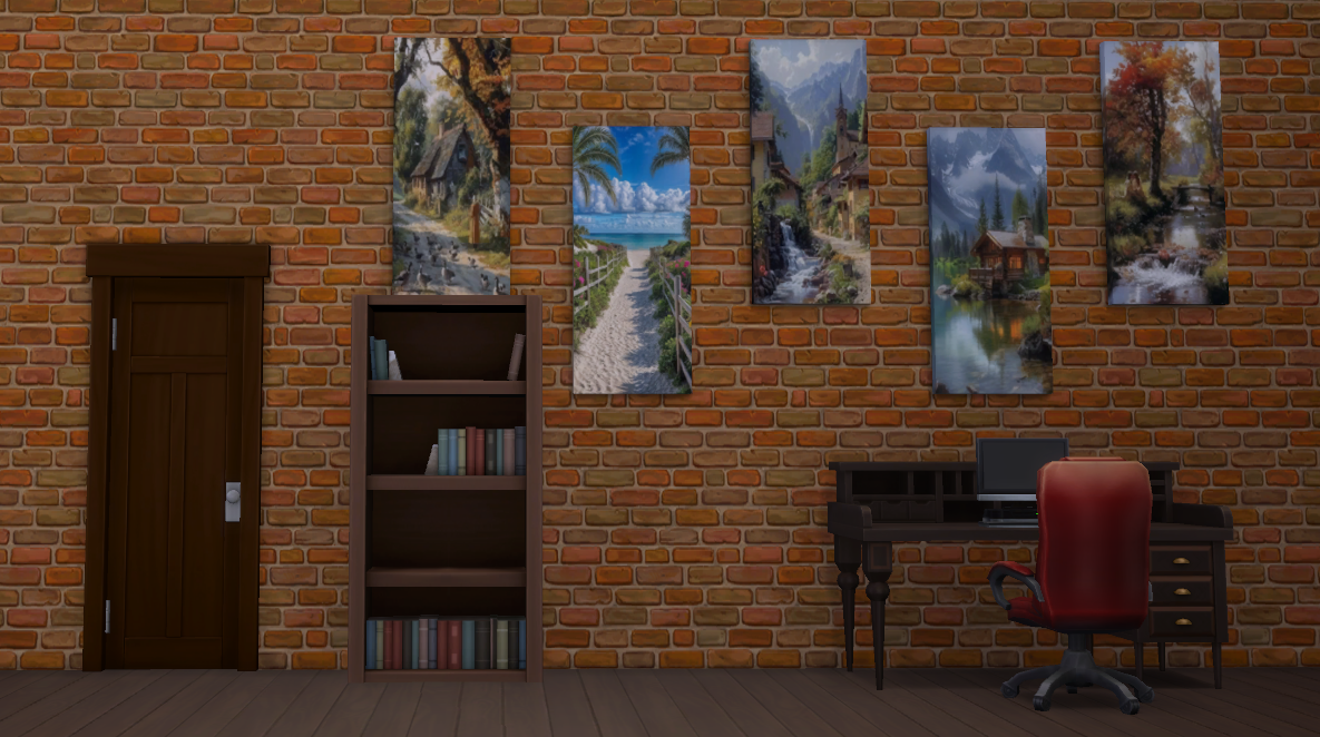 Curator Canvas paintings 03 random paintings - base game compatible ...