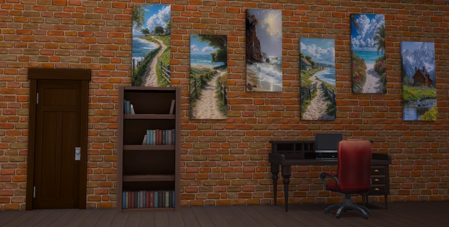 Curator Canvas paintings 03 random paintings - base game compatible ...