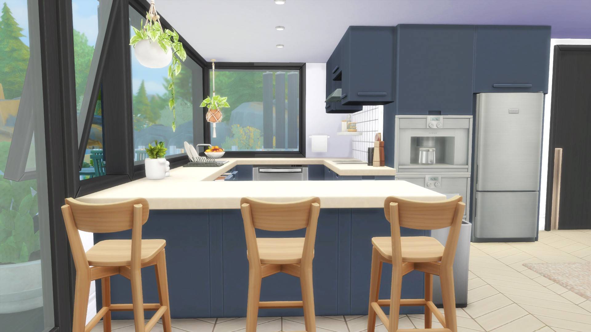 Blue & Cream Kitchen - Gallery - The Sims 4 Rooms / Lots - CurseForge