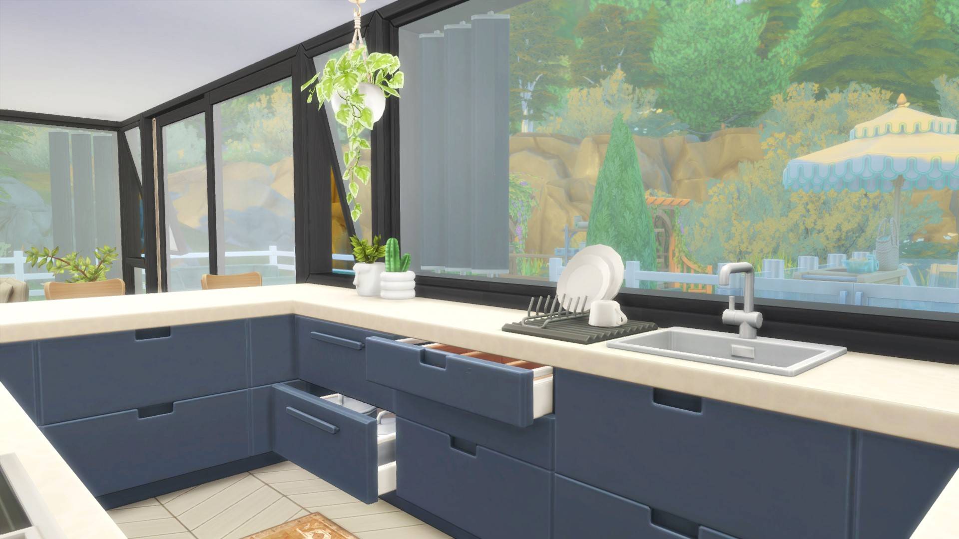 Blue & Cream Kitchen - Gallery - The Sims 4 Rooms / Lots - CurseForge