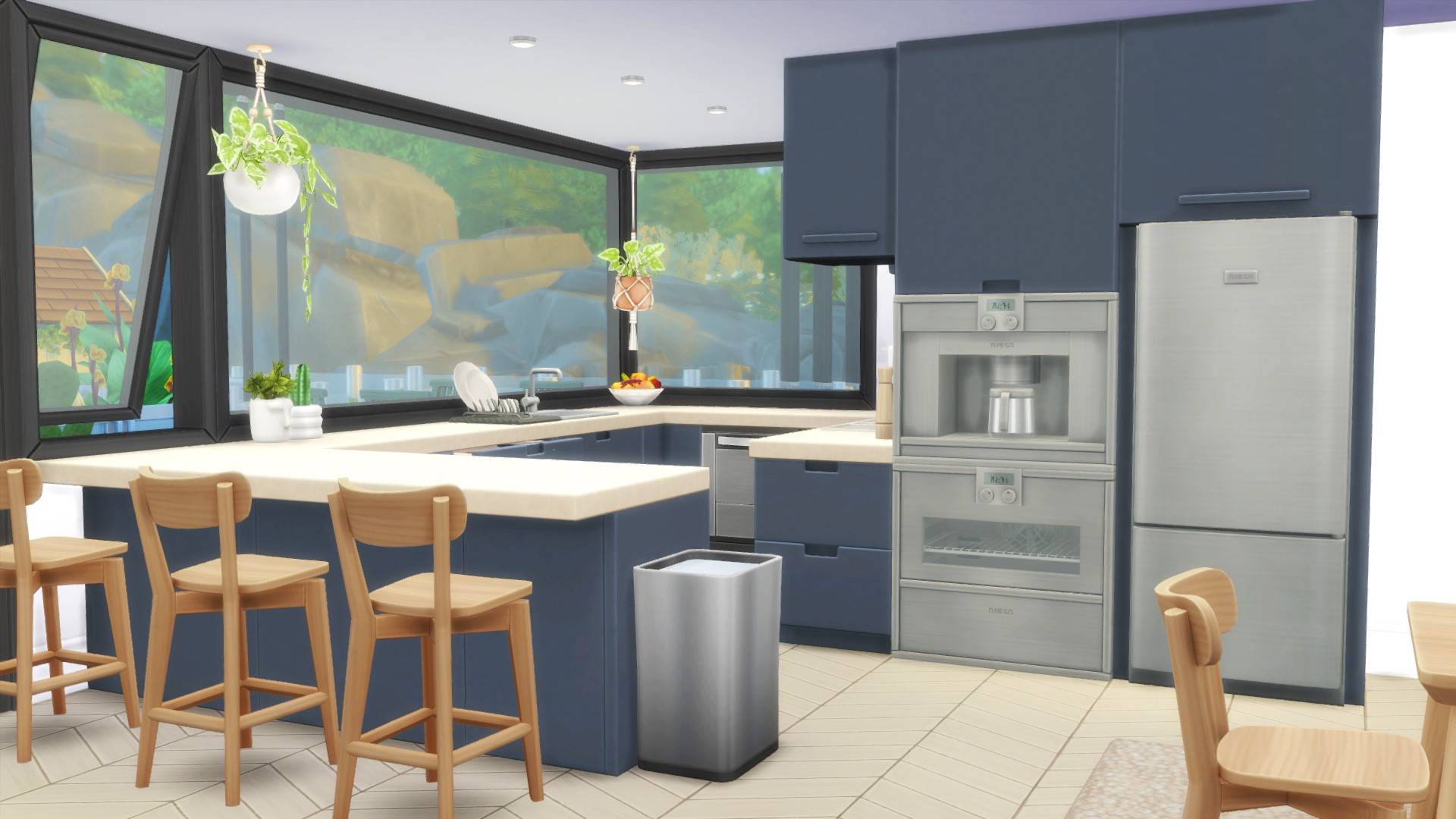 Blue & Cream Kitchen - The Sims 4 Rooms / Lots - CurseForge