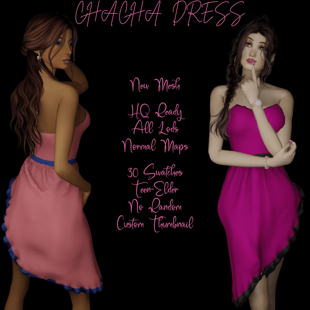 CHACHA Dress - Gallery - The Sims 4 Create a Sim - CurseForge