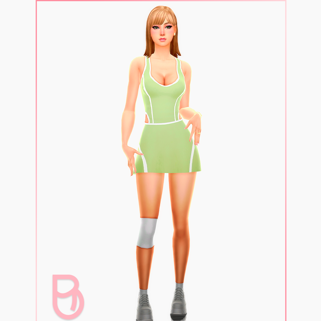 Woman Tennis Dress - Criss - Version 1 - Gallery - The Sims 4 Create a ...