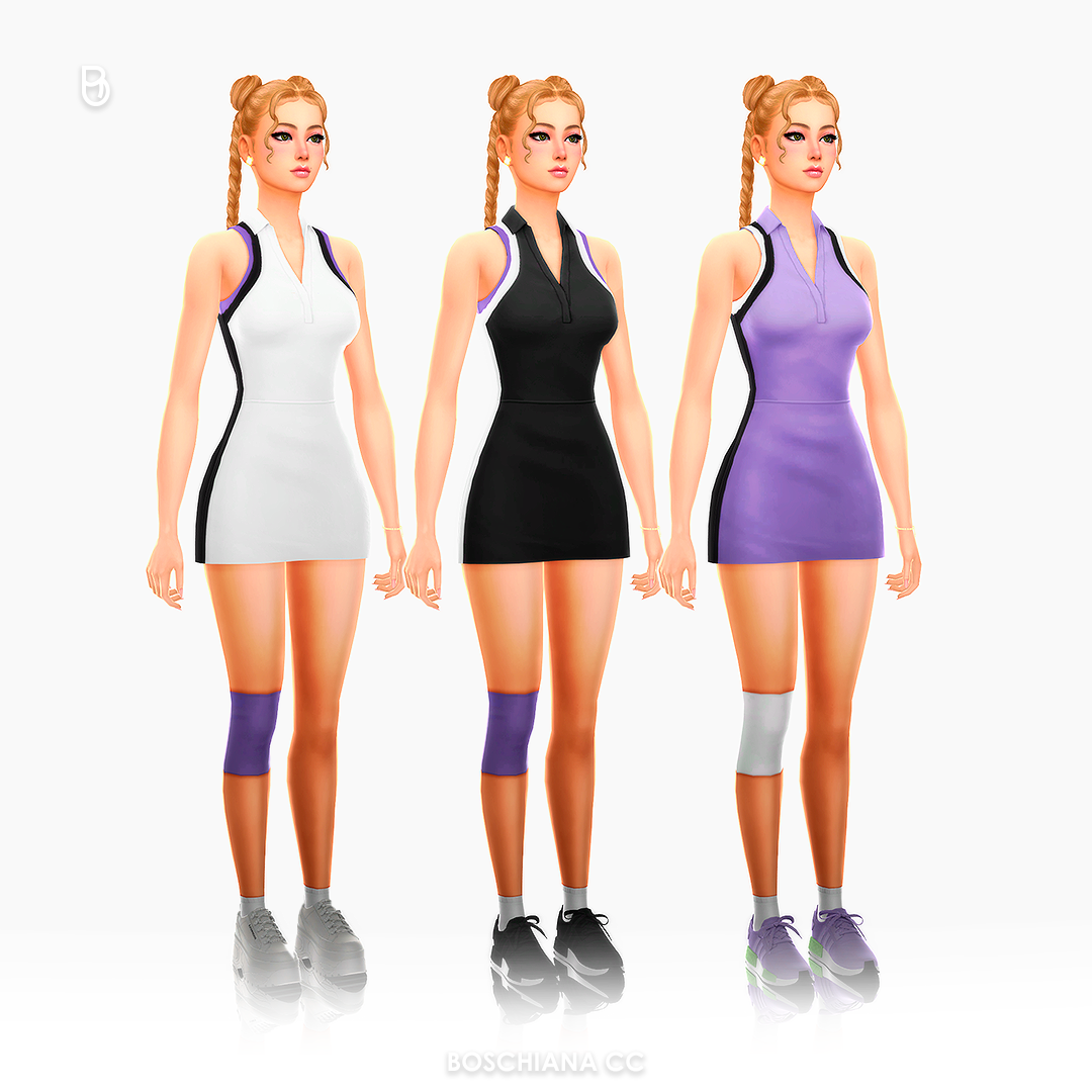 Woman Tennis Dress - Anne - Version 3 - Gallery - The Sims 4 Create a ...