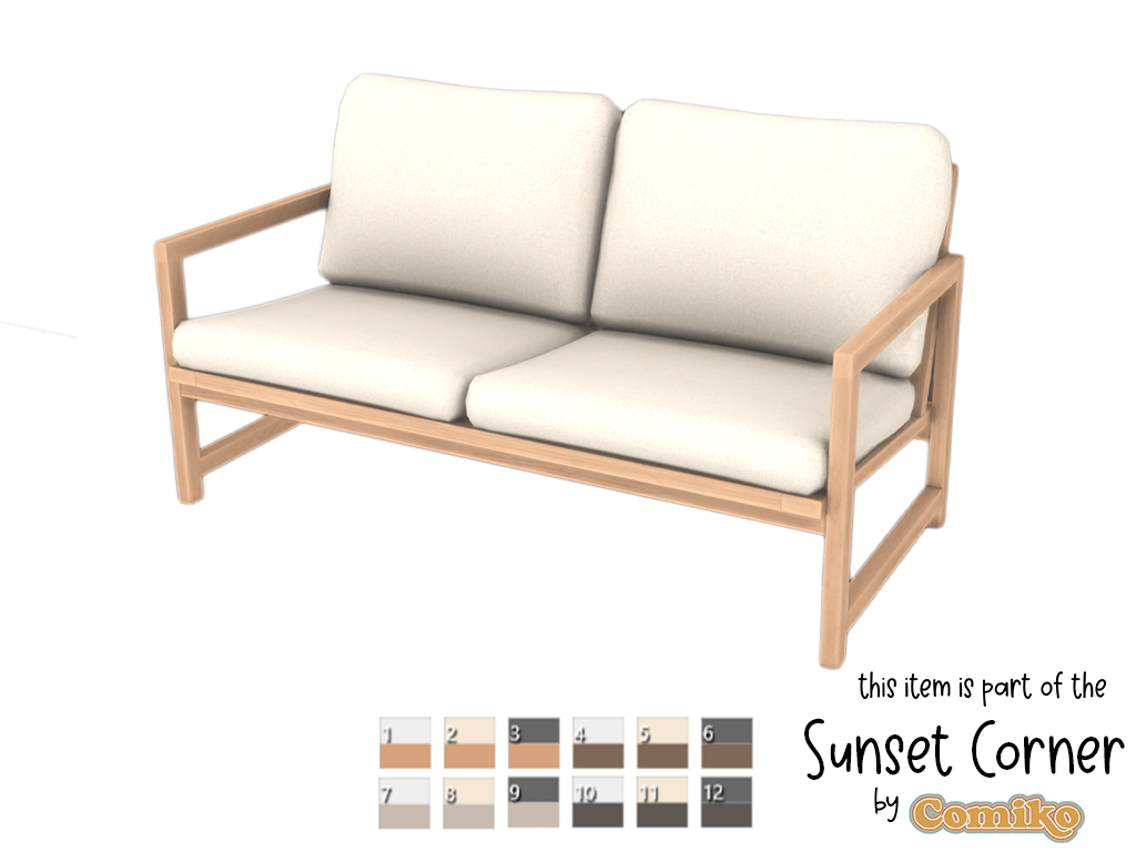 Comiko - Sunset Corner Loveseat - Gallery - The Sims 4 Build / Buy ...