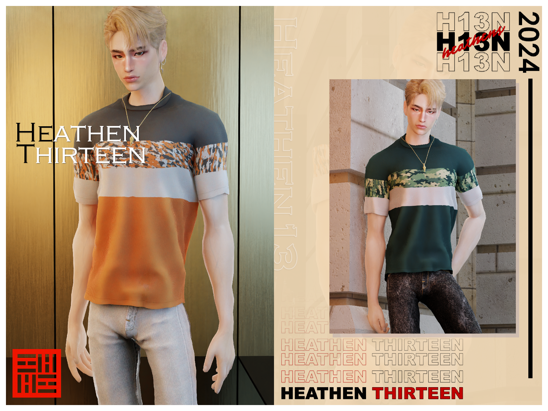 Urban Colorblock Camo Tee - The Sims 4 Create a Sim - CurseForge