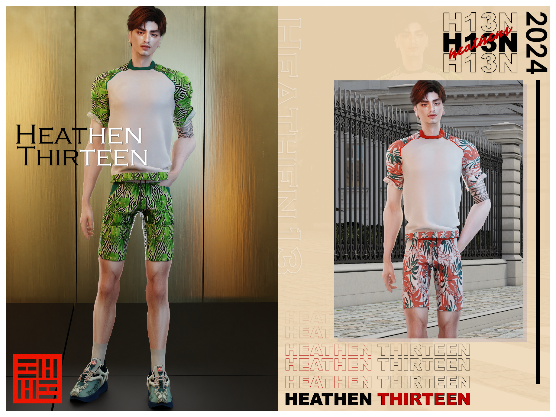 Tropical Print Drawstring Shorts - The Sims 4 Create a Sim - CurseForge