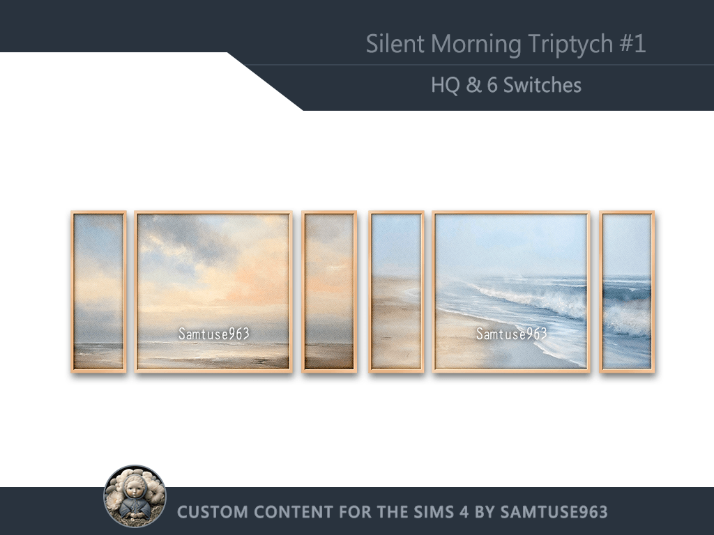 HQ Silent Morning Triptych #1 Sellable Extra E Samtuse963 - The Sims 4 Build / Buy - CurseForge
