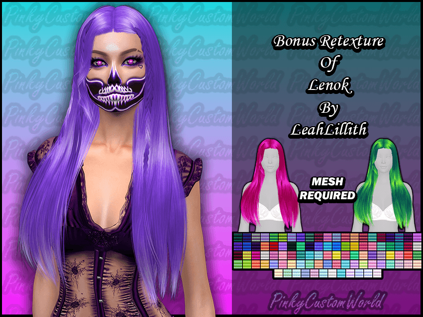Bonus Retexture of Lenok hair by LeahLillith - Gallery - The Sims 4 Create a Sim - CurseForge