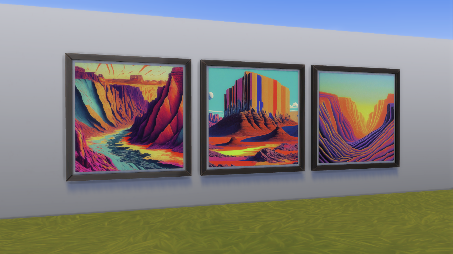'Do AI dream of Modern Art?' Wall Art - The Sims 4 Build / Buy - CurseForge