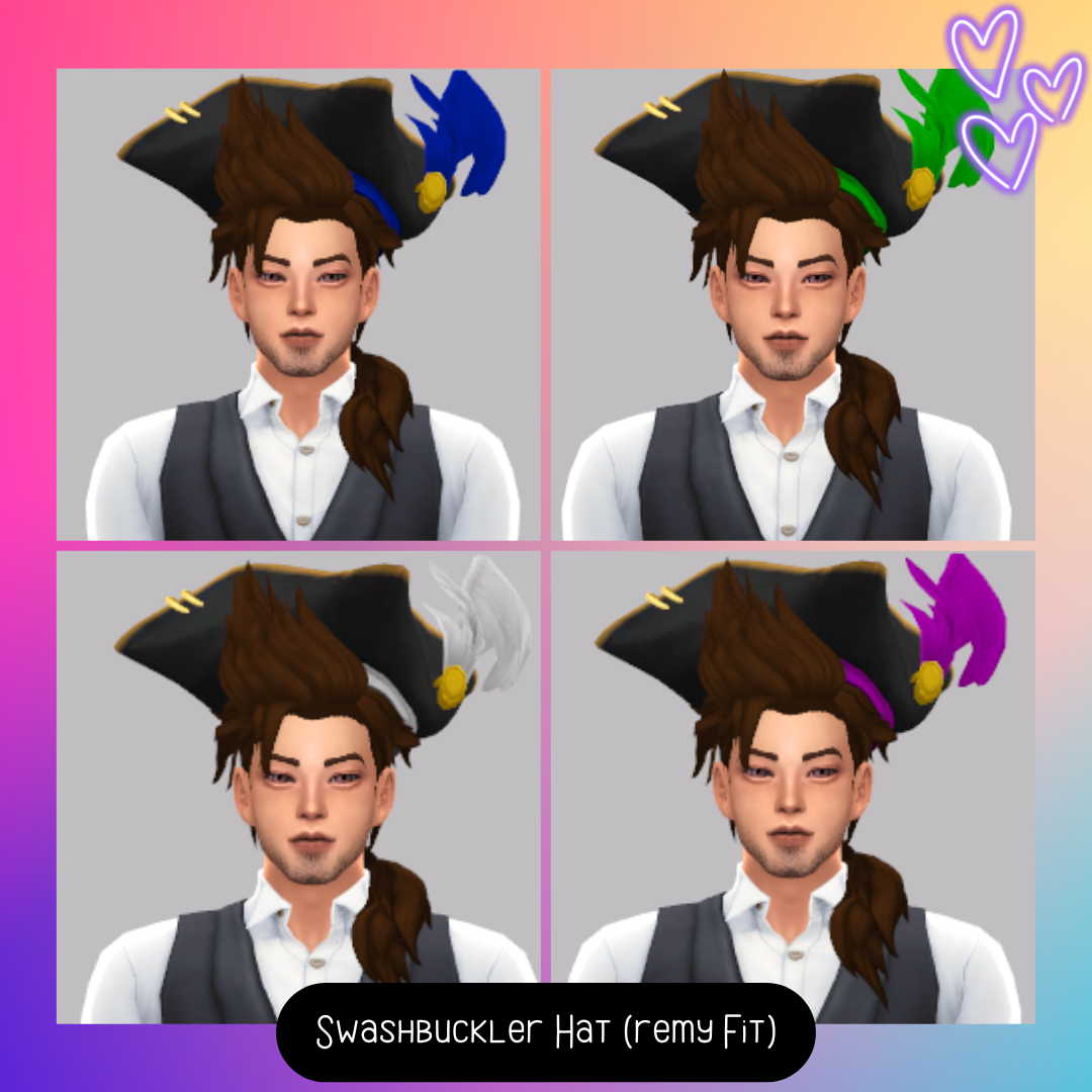 [JBTN] Swashbuckler Hat (Remy Fit) - Gallery - The Sims 4 Create a Sim ...