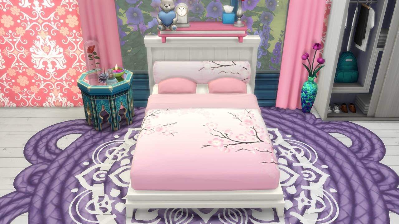 Modern Cherry Blossom Bed - Gallery - The Sims 4 Build / Buy - CurseForge