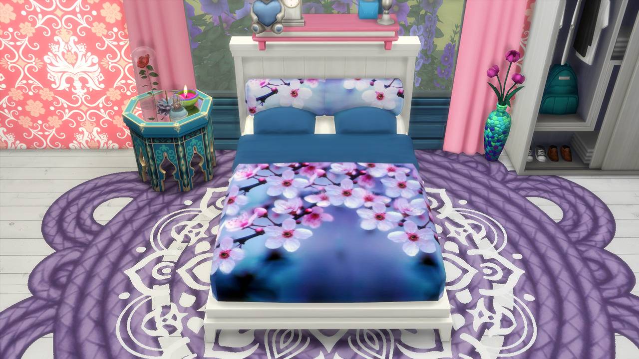 Modern Cherry Blossom Bed - Gallery - The Sims 4 Build / Buy - CurseForge