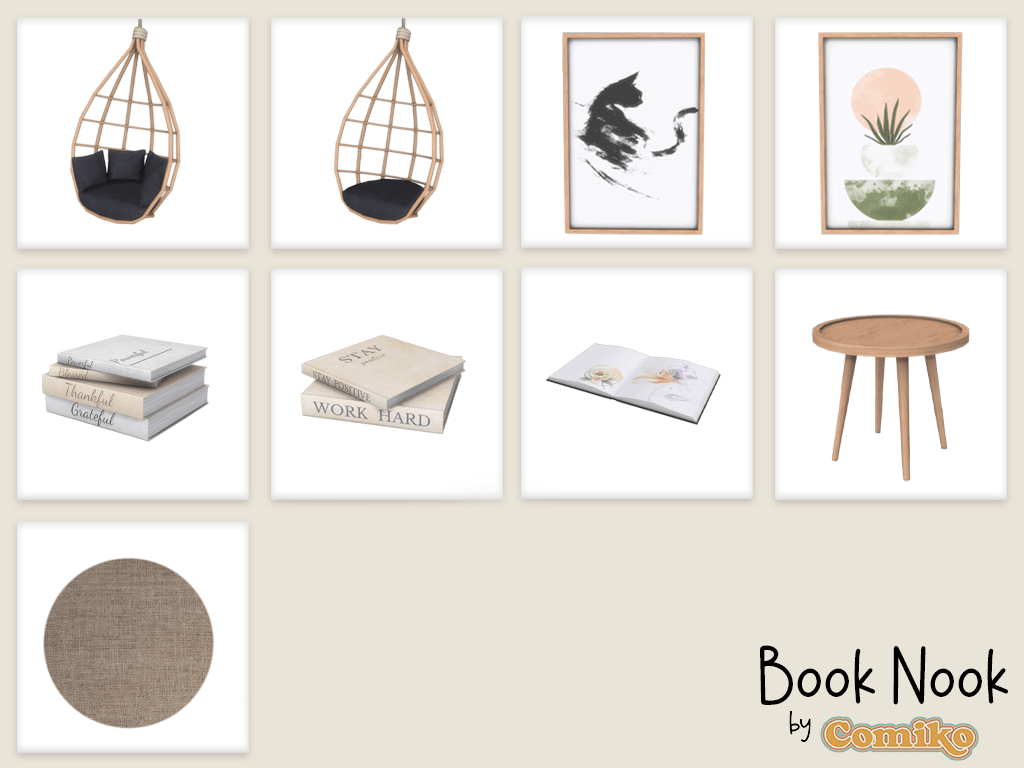 Comiko - Book Nook Set - Gallery - The Sims 4 Build / Buy - CurseForge