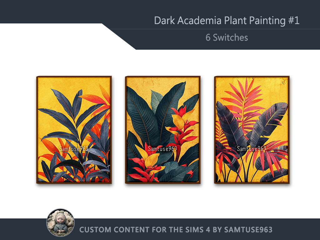 Dark Academia Plant Painting #1 Sellable Extra A Samtuse963 - The Sims ...