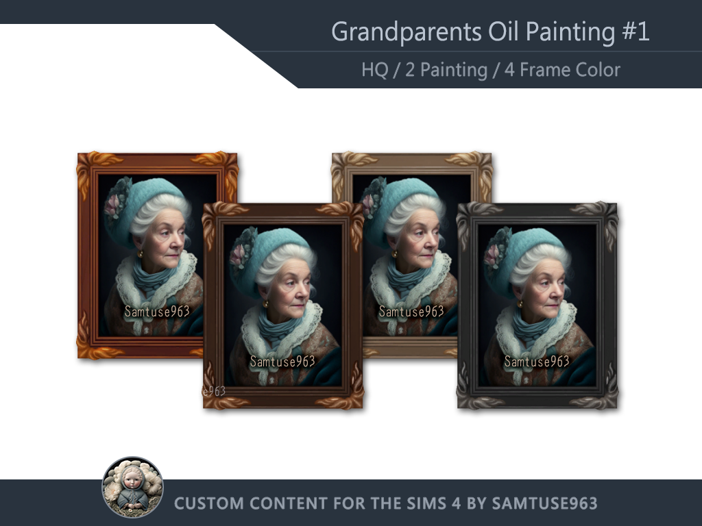 HQ Grandparents Oil Painting #1 Samtuse963 - The Sims 4 Build / Buy ...