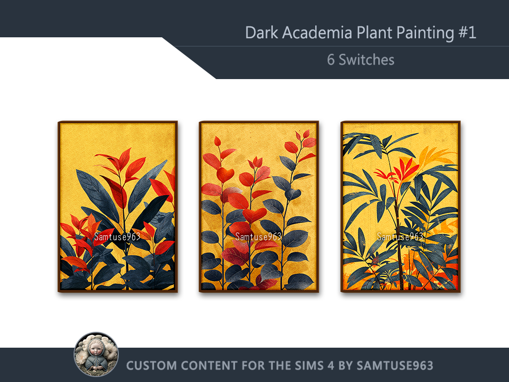 Dark Academia Plant Painting #1 Sellable Extra A Samtuse963 - The Sims ...