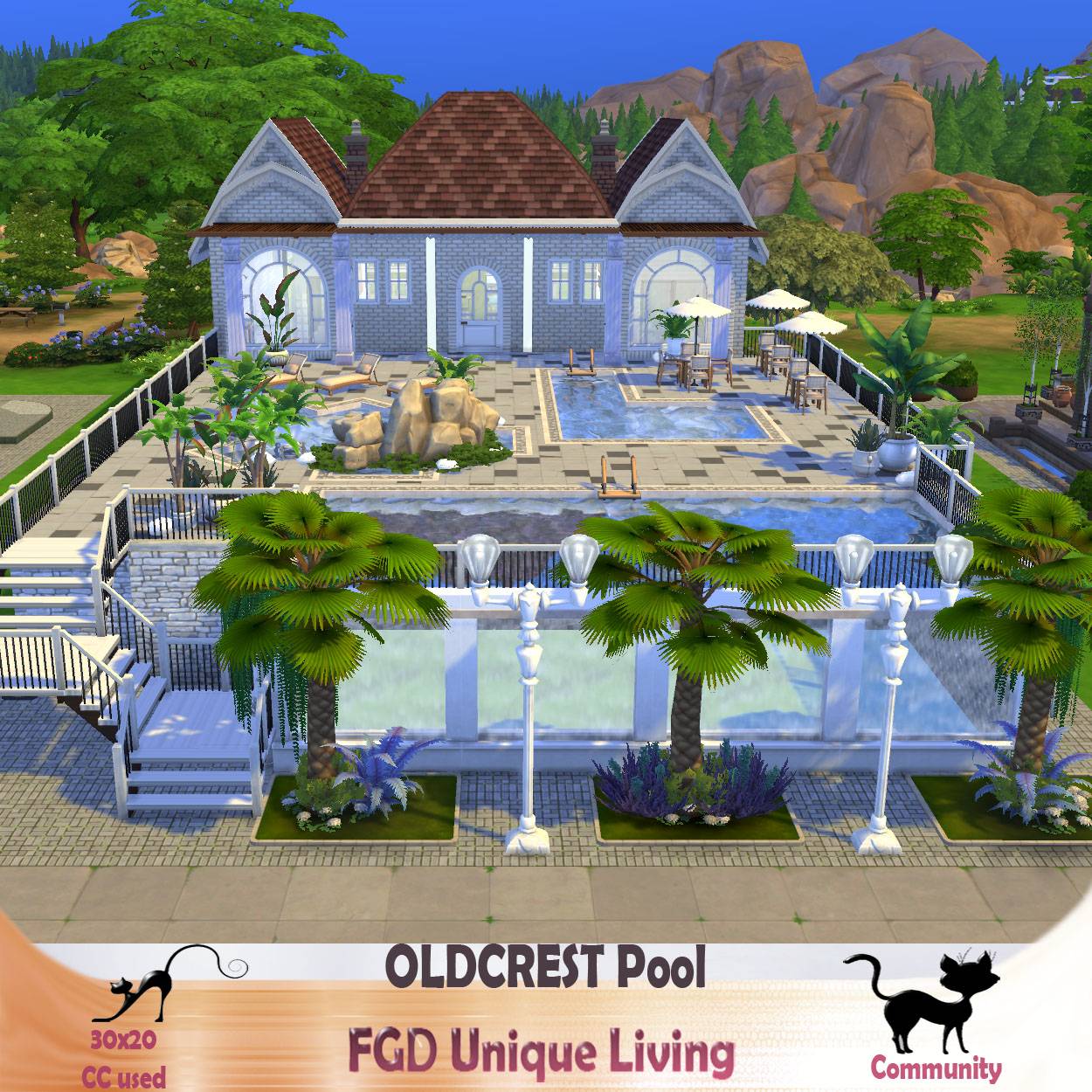 OLDCREST Pool - Gallery - The Sims 4 Rooms / Lots - CurseForge
