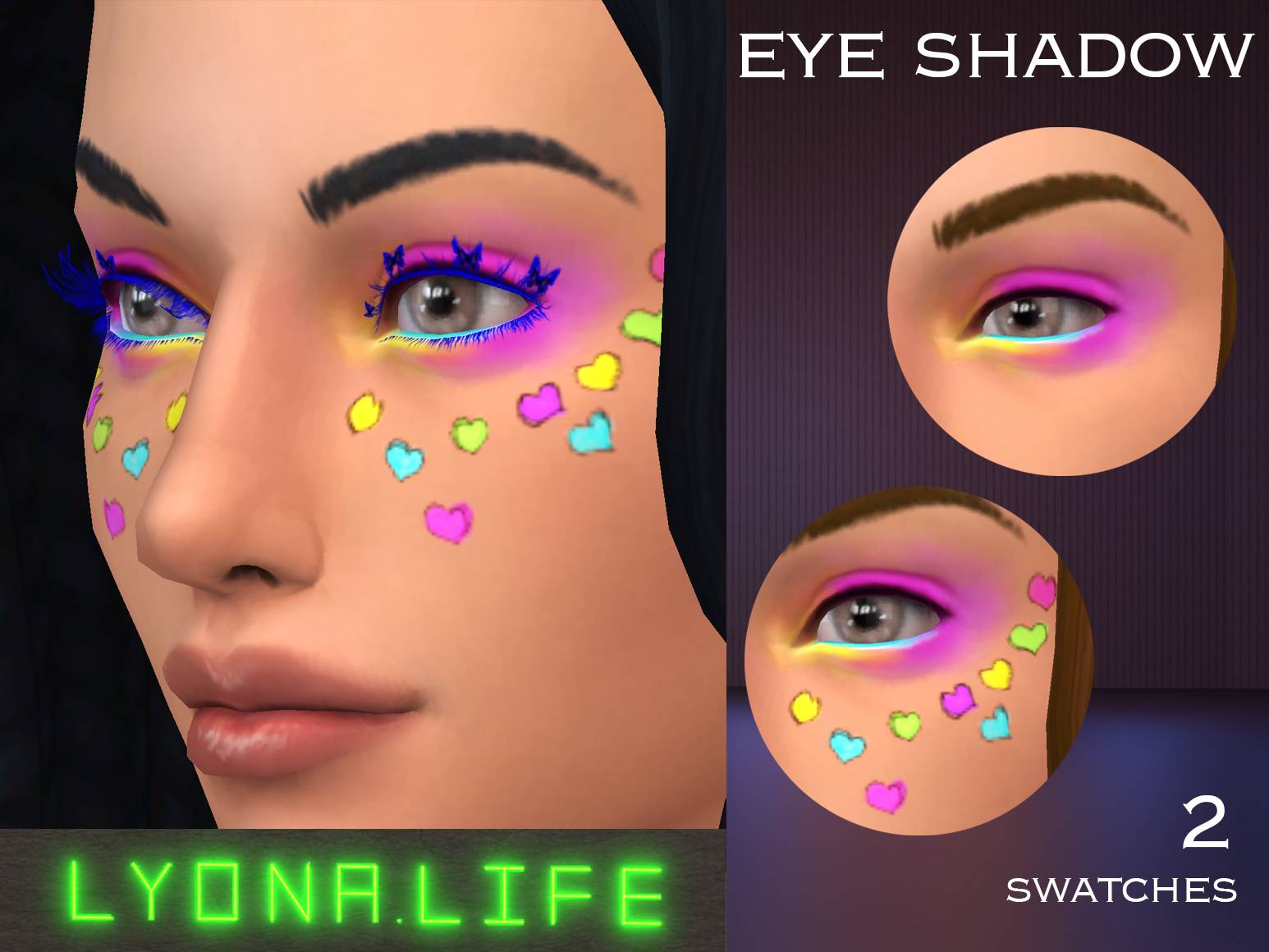 Eye shadow "PinkHerz" - Gallery - The Sims 4 Create a Sim - CurseForge