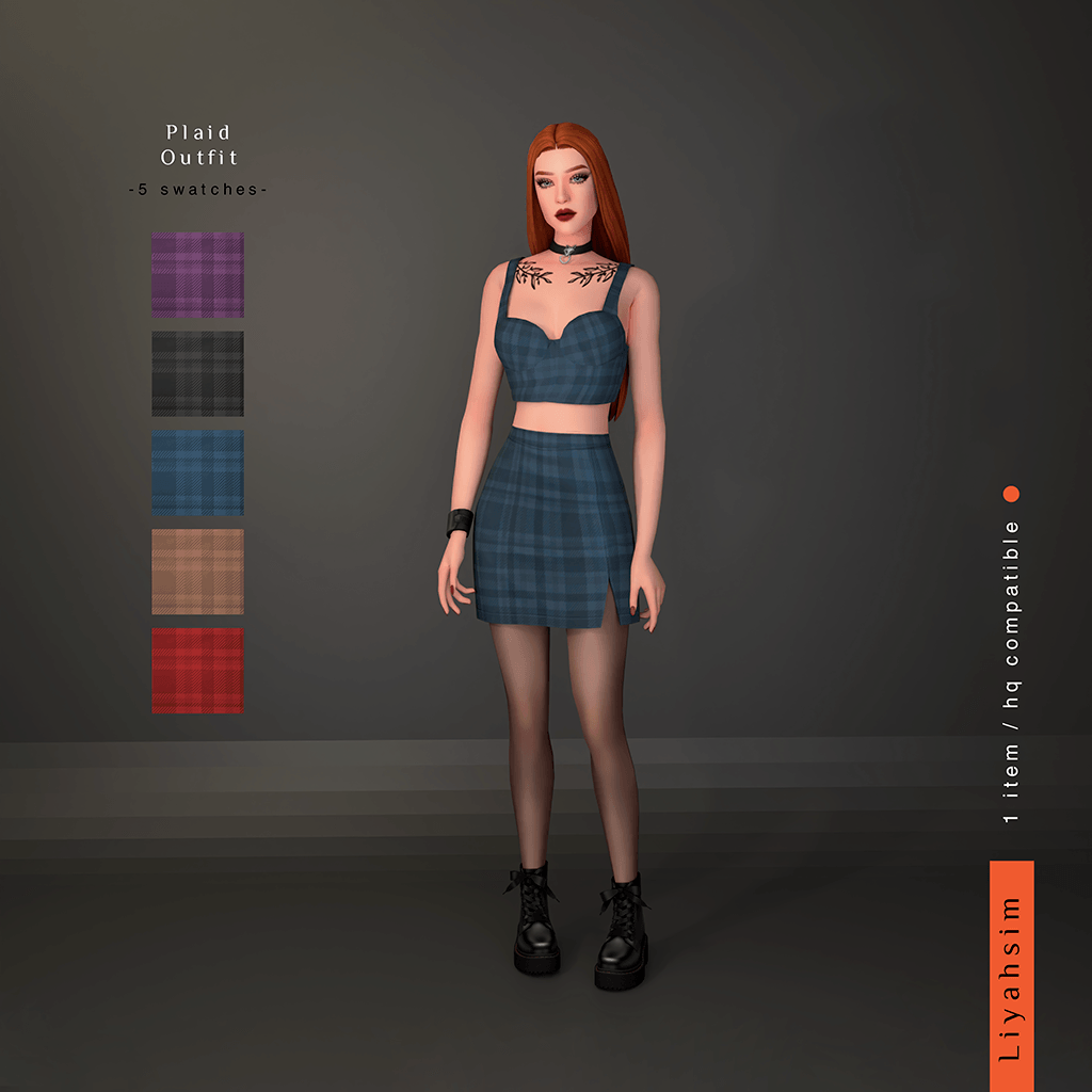 Plaid Outfit - The Sims 4 Create a Sim - CurseForge