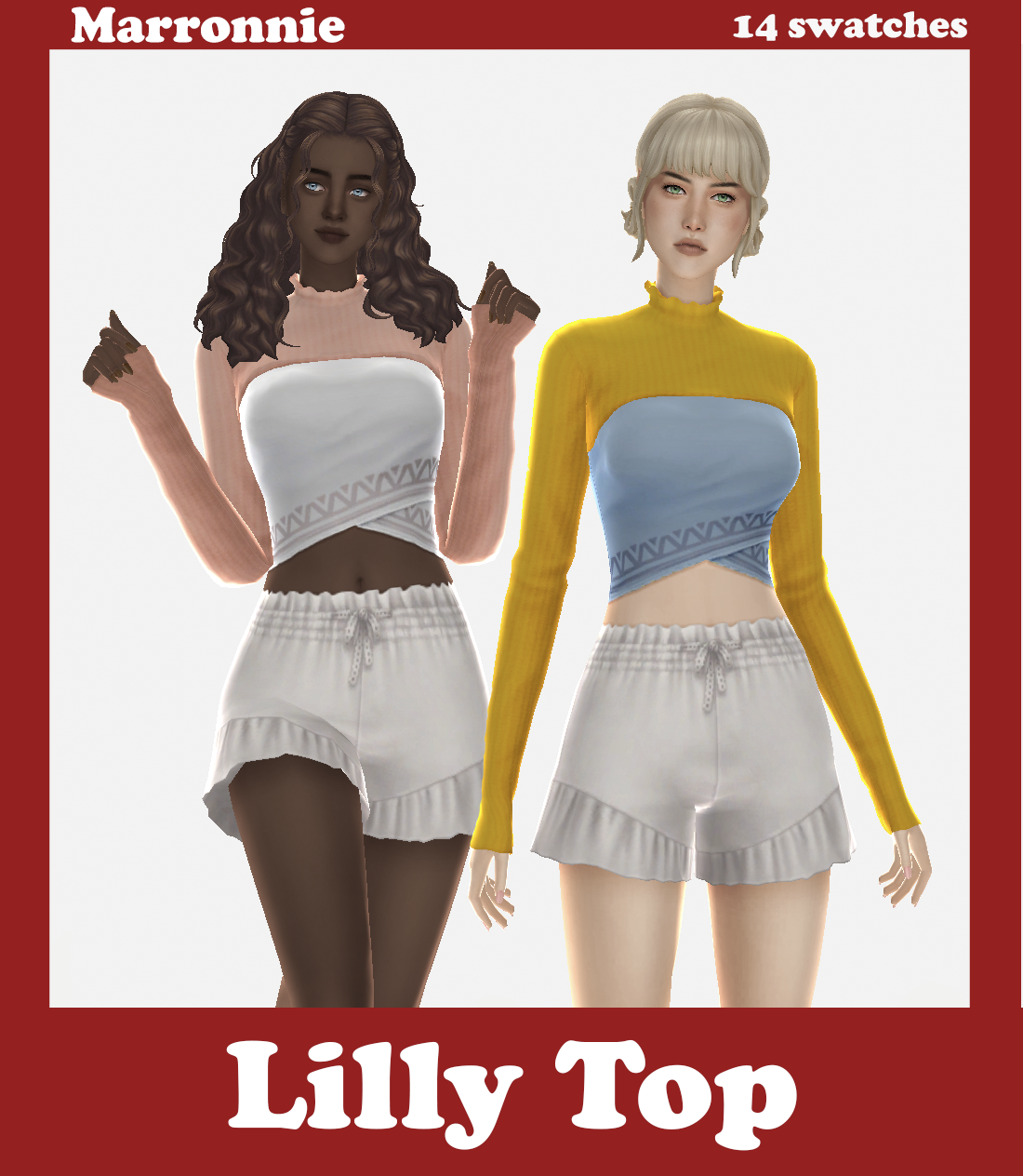 Lilly top - Marronnie - Gallery - The Sims 4 Create a Sim - CurseForge