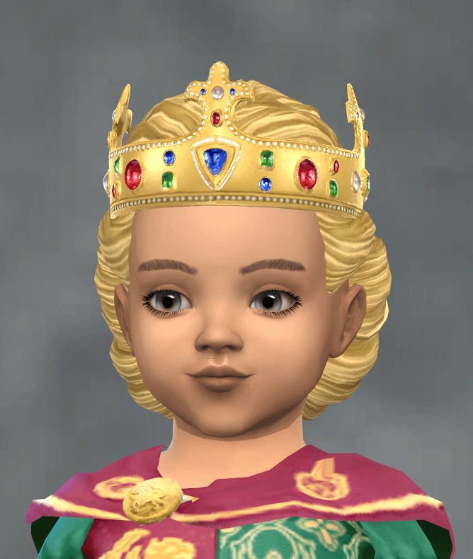 CK3 Royal Crown 2 - with Hair Attached - Gallery - The Sims 4 Create a ...