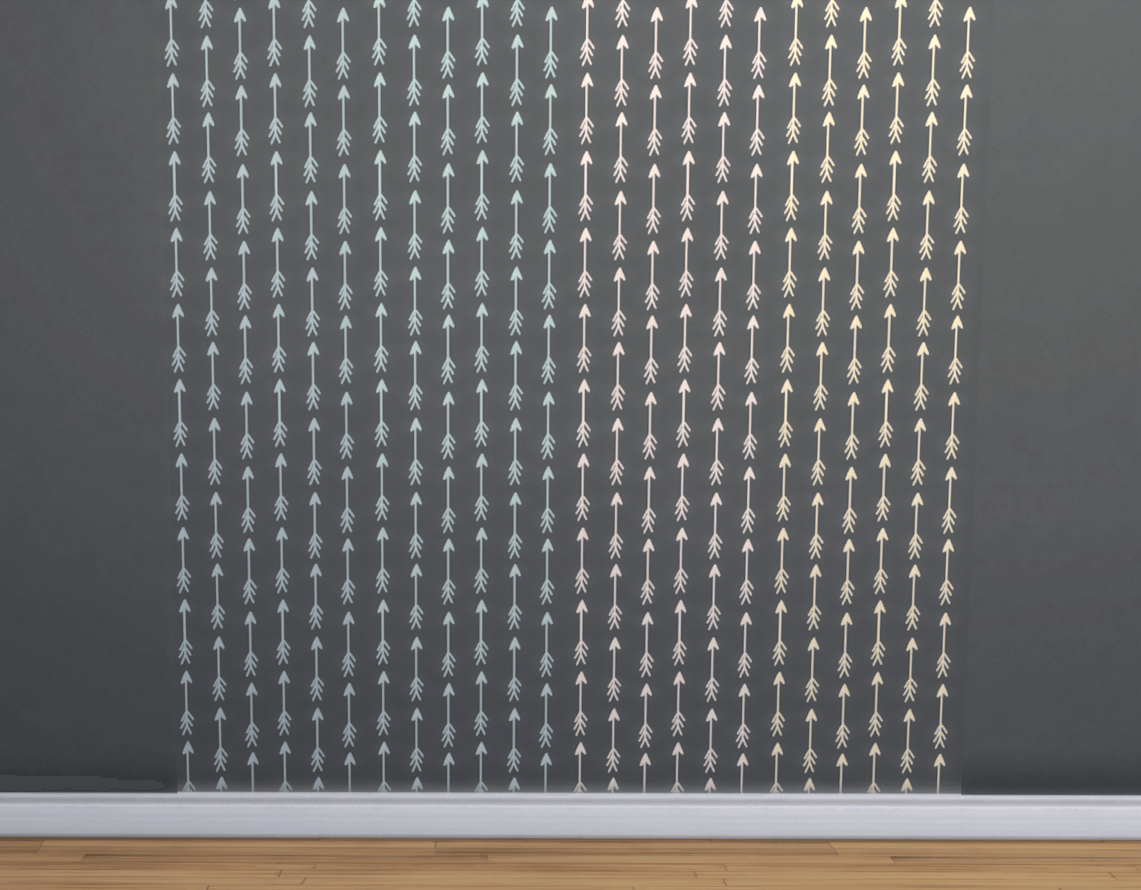 Bun's Low Colour Arrow Wallpaper - The Sims 4 Build / Buy - CurseForge