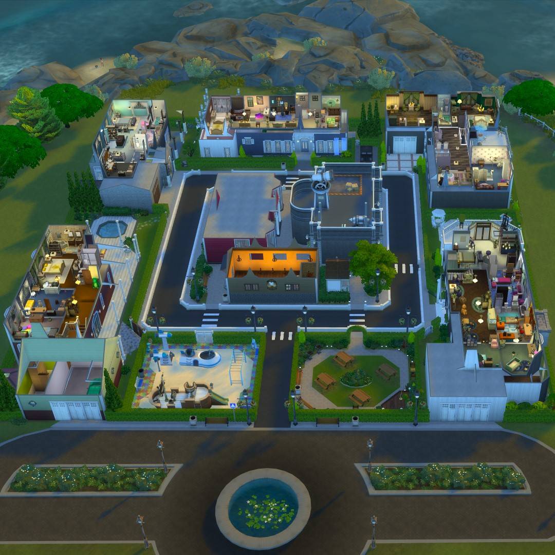 Neighbourhood BG & Cats and Dogs 64x64 - The Sims 4 Rooms / Lots ...