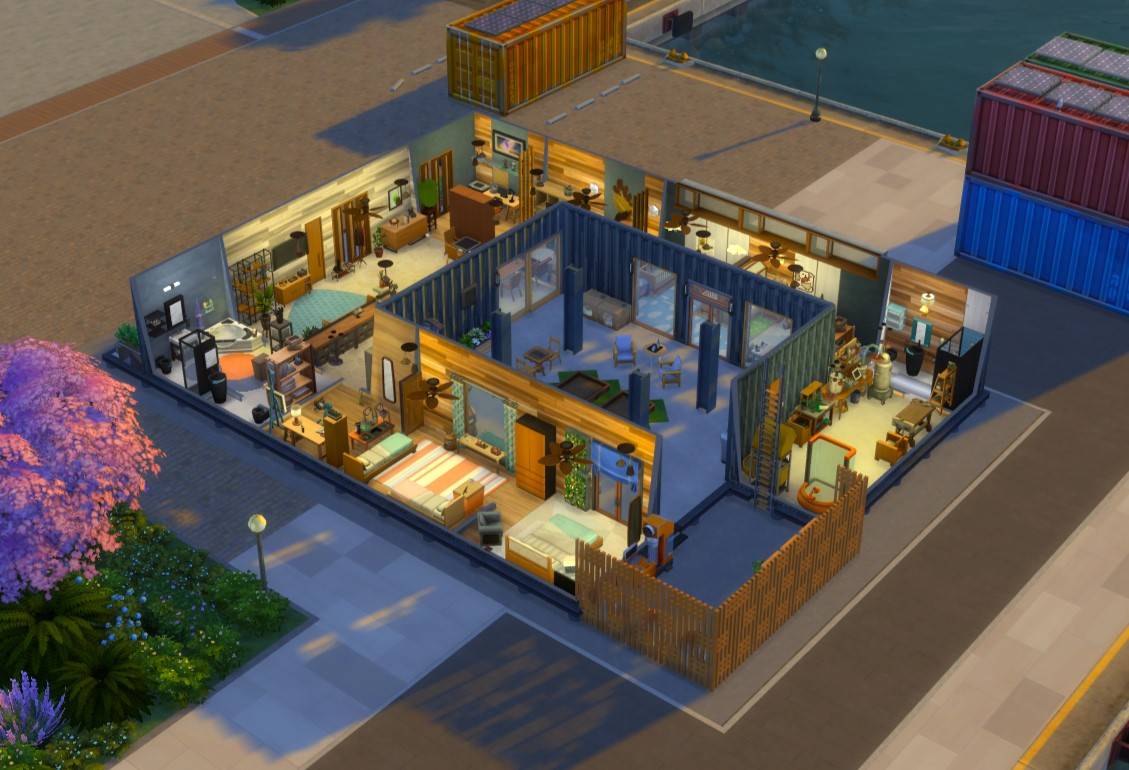 Eco Containers house BG & Eco Lifestyle - The Sims 4 Rooms / Lots ...