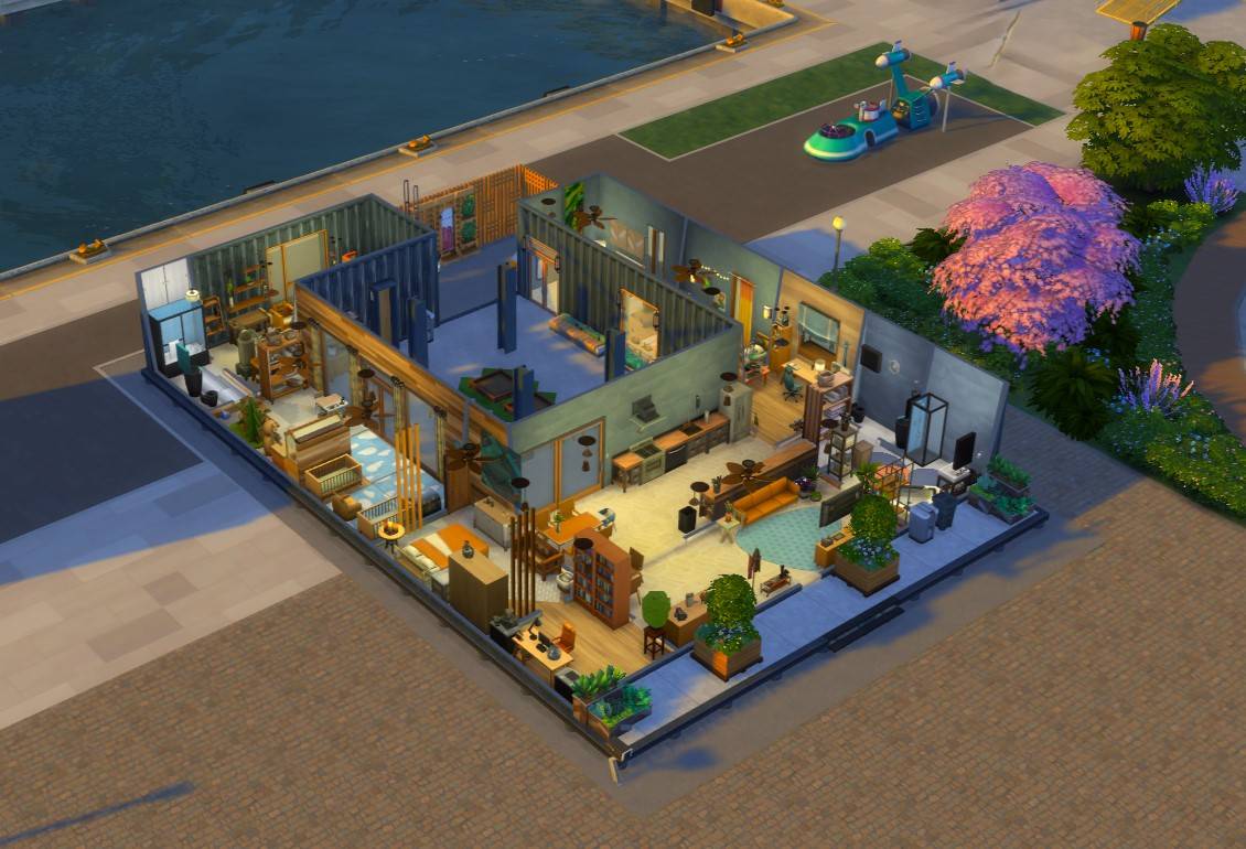 Eco Containers house BG & Eco Lifestyle - The Sims 4 Rooms / Lots ...