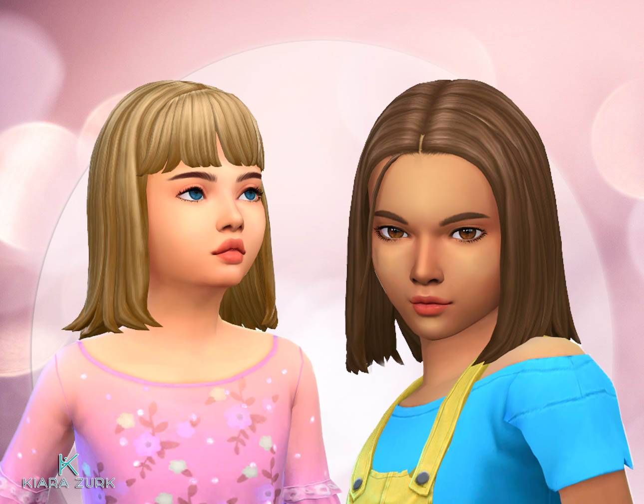 Kendra Hairstyle for Girls - The Sims 4 Create a Sim - CurseForge