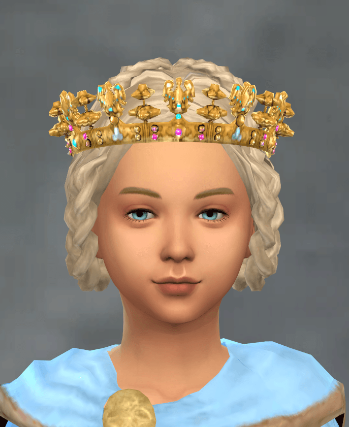CK3 Royal Crown 3 with Hair Attached - Gallery - The Sims 4 Create a ...