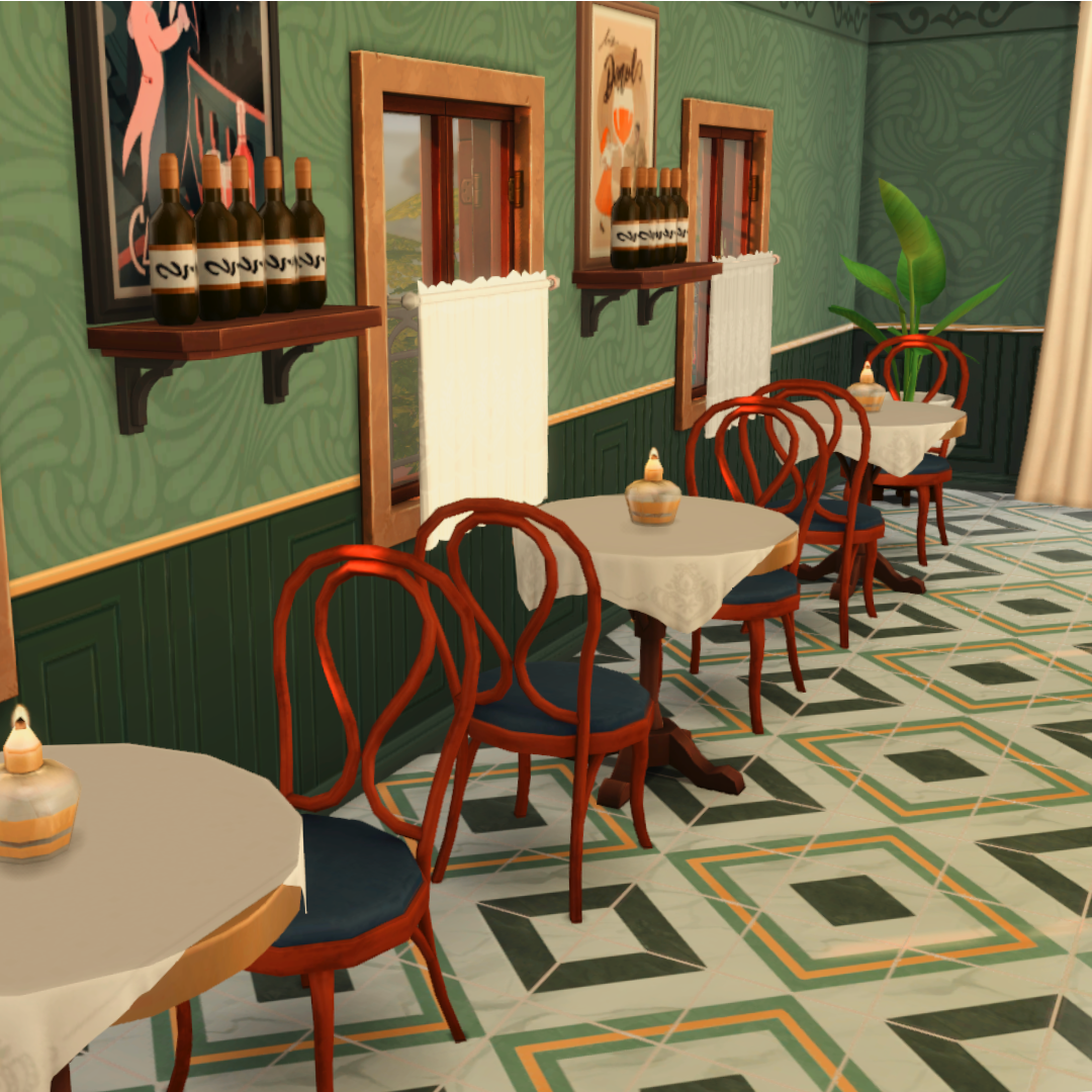 Magnolia Bistro | Cozy Bistro Kit | Restaurant - Gallery - The Sims 4 ...