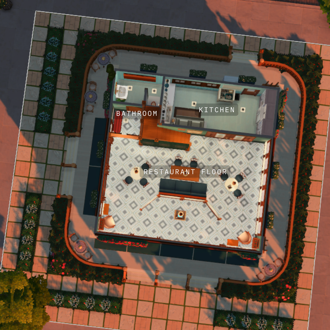 Magnolia Bistro | Cozy Bistro Kit | Restaurant - Gallery - The Sims 4 ...
