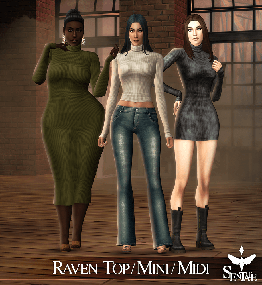 Raven Mini Dress Screenshots - Create a Sim - The Sims 4